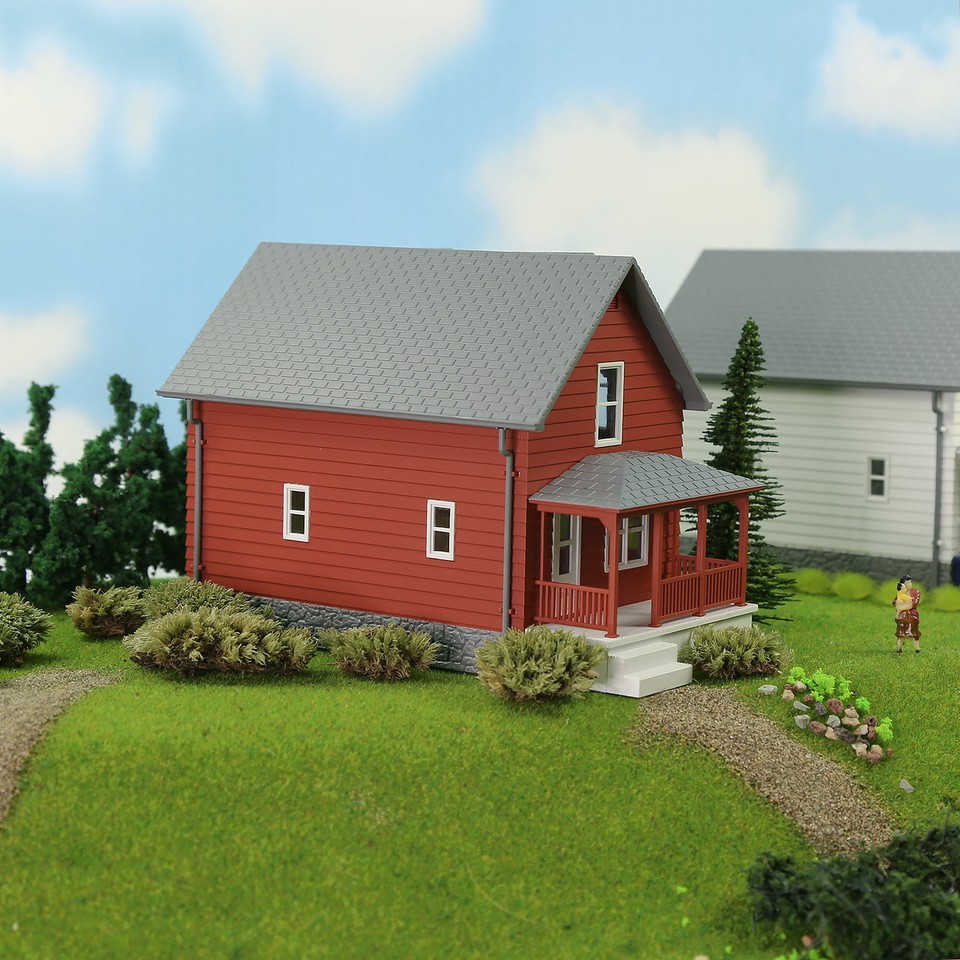 3pcs Different N Scale 1:160 Model Village House Building Kit ...