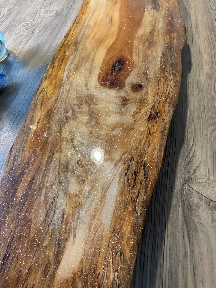 Large Live Edge Rustic Sycamore Charcuterie Board Highly Figured ...
