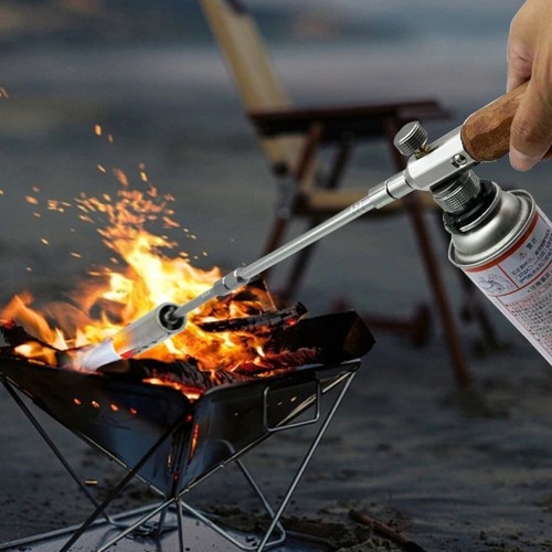 Adjustable Camping Long Flame Igniter Camp Flamethrowers Head Outdoor ...
