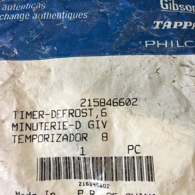 Electrolux 215846602 Frigidaire Defrost Timer White for sale online | eBay