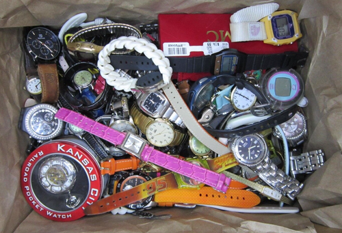 Estate Lot 12+LBS Watches Vintage and Modern, Generic and Name Brand As ...