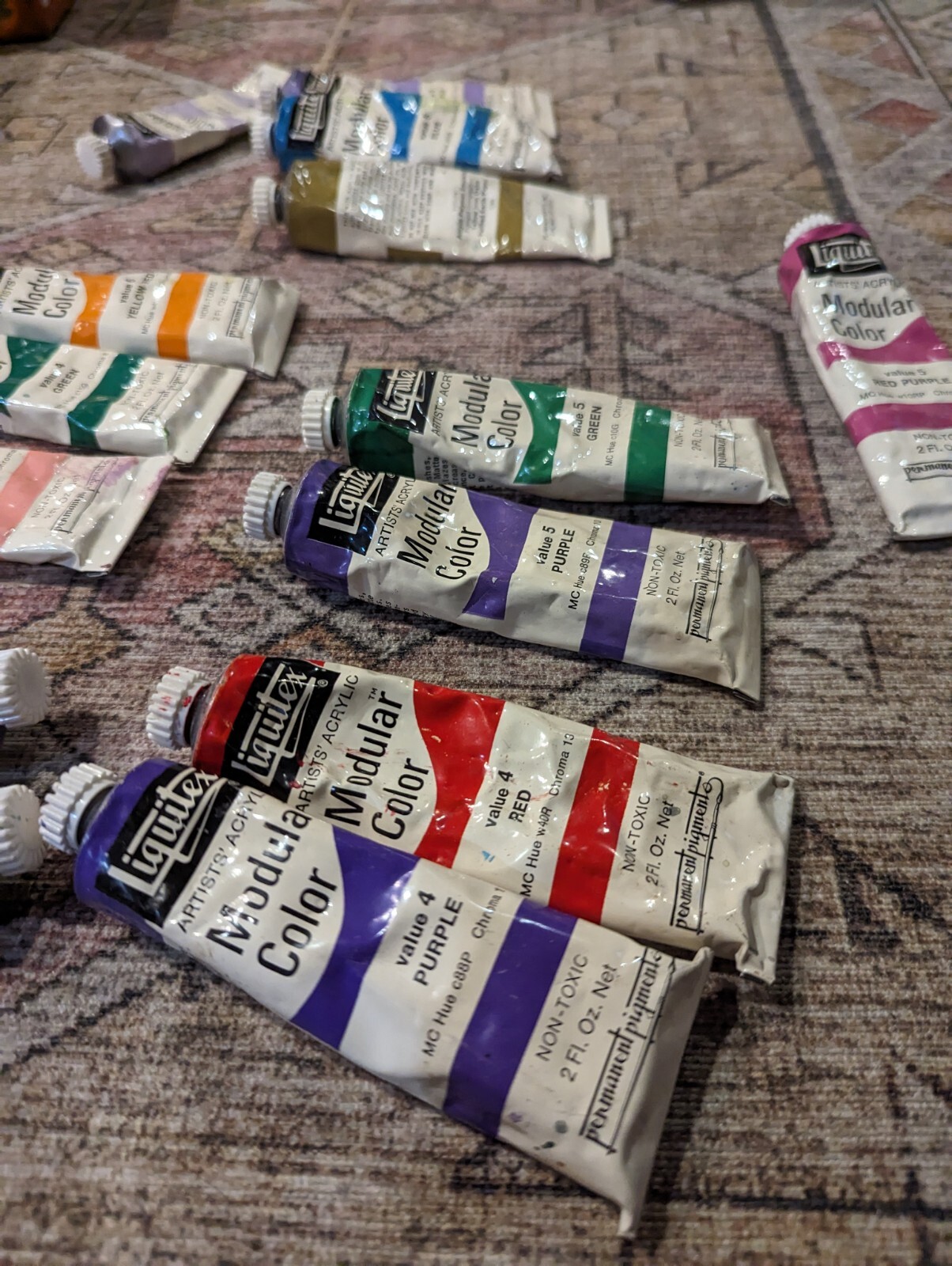 Vintage Liquidtex Modular Colors Acrylic Paint Tube MCM Artist Prop Lot ...