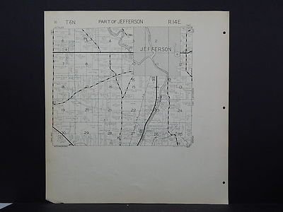Wisconsin Jefferson County Map Jefferson Township 1941 Y16#12 | eBay