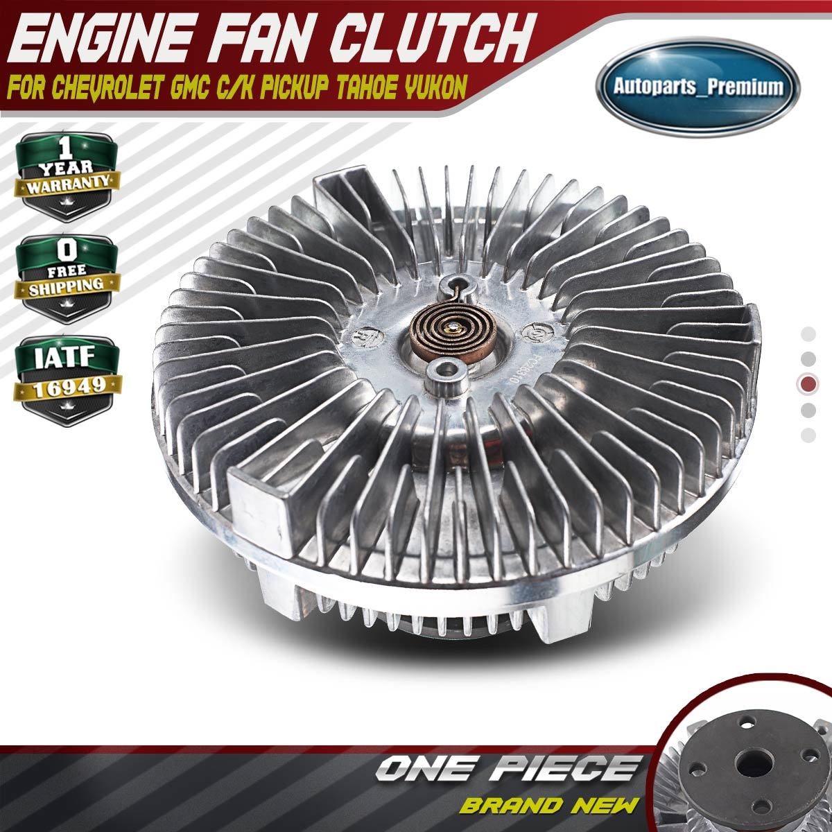 Fan Clutch for Chevrolet GMC C/K Pickup Tahoe 3500 Yukon 94-96 6.5L ...