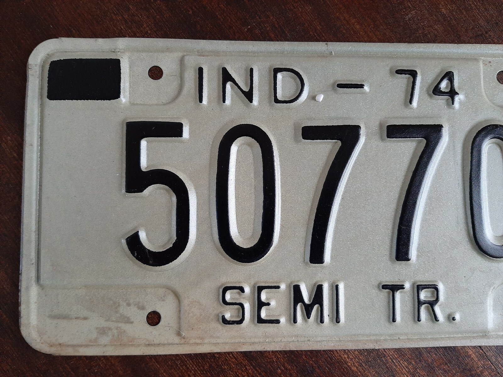 1974 Indiana SEMI TR License Plate Tag # 50770 Hoosiers French Lick | eBay