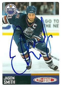 Jason Smith autographed Hockey Card (Edmonton Oilers) 2003 Topps Total ...