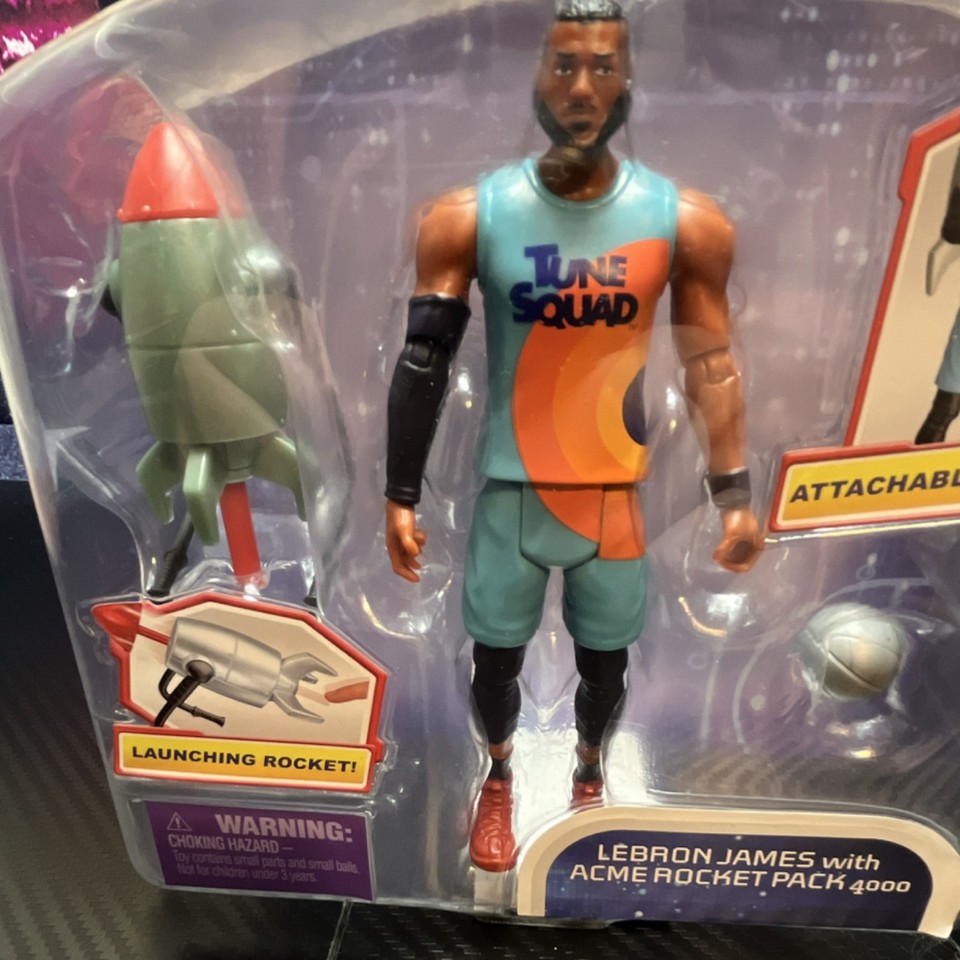 Moose Toys Space Jam LeBron James w/ ACME Rocket Pack 4000 Action ...