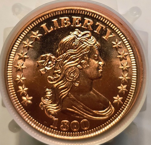1 OZ .999 COPPER 20 PIECE ROLL NICE UNC ROUNDS DRAPED BUST DOLLAR ...
