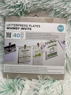 We R Memory Keepers Letterpress Plates Whimsy Invite 40 Piece Set | eBay