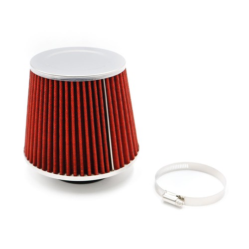 3" Round Tapered Universal Inlet Air Intake Cone Filter Chrome Car ...