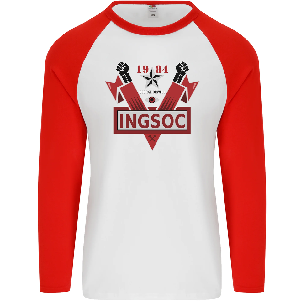 INGSOC George Orwell English Socialism 1994 Mens L/S Baseball T-Shirt ...