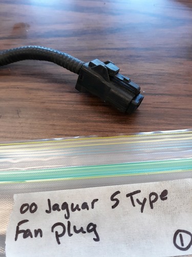 00 JAGUAR S-TYPE RADIATOR COOLING A/C FAN MOTOR HARNESS CONNECTOR PLUG ...