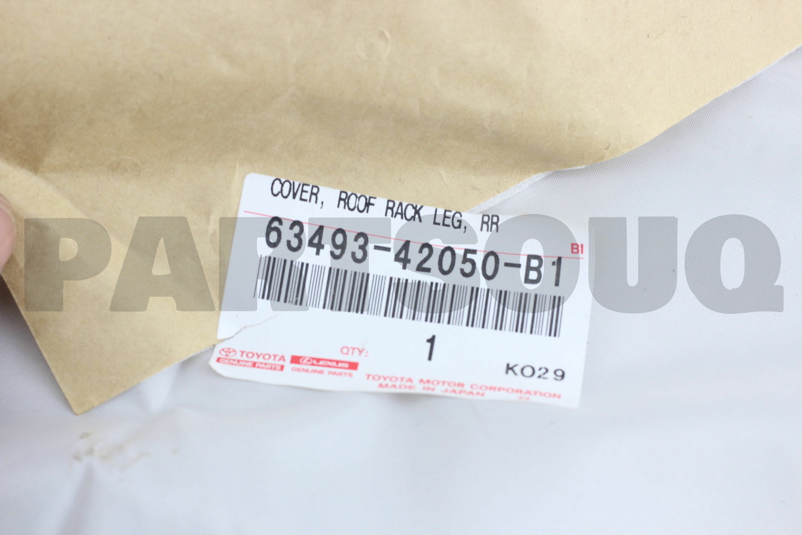 6349342050B1 Genuine Toyota COVER, ROOF RACK 63493-42050-B1 | eBay