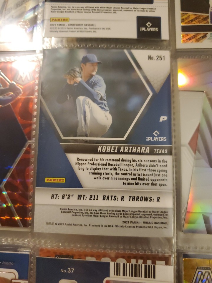2021 Panini Mosaic #251 Kohei Arihara RC Rookie Baseball Card | eBay