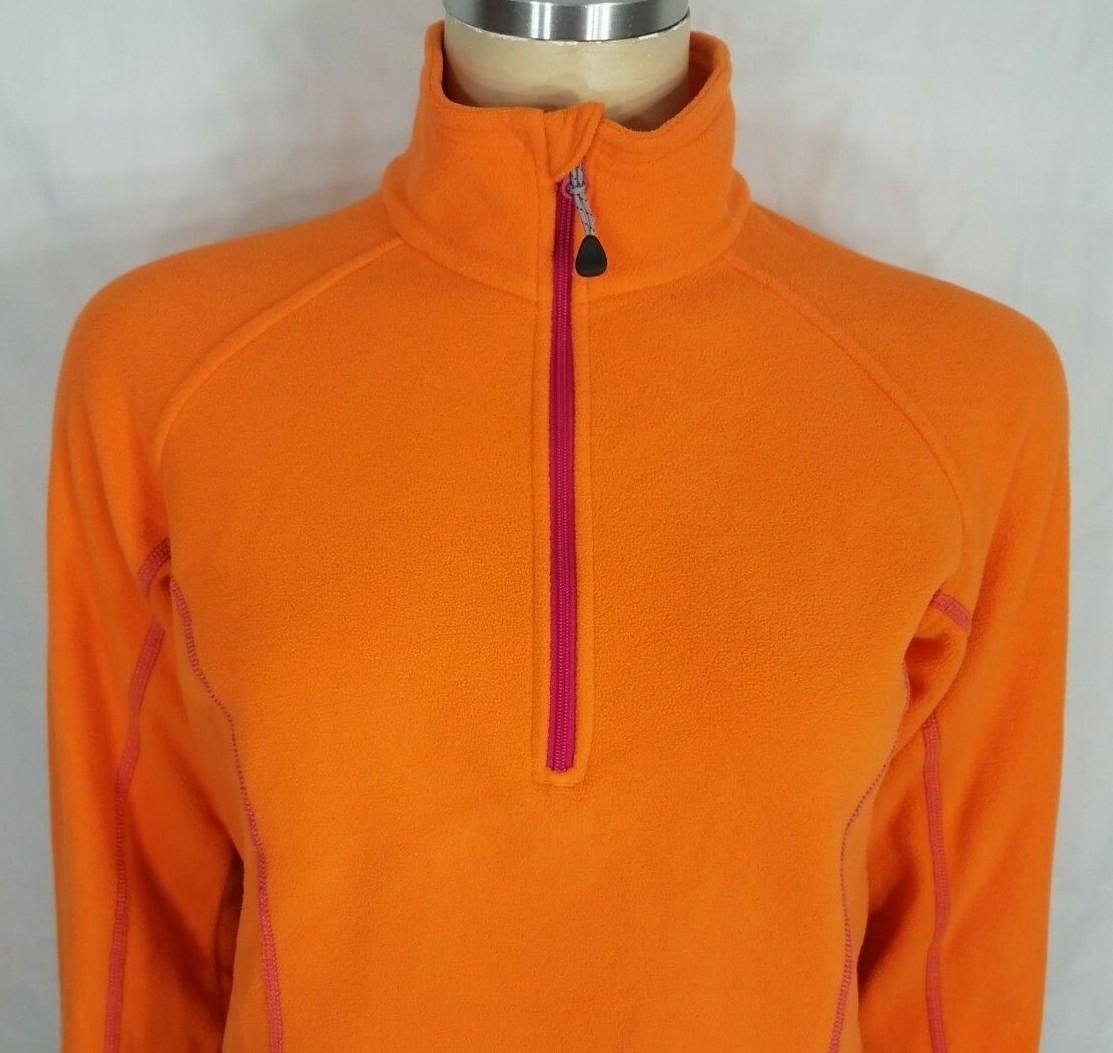Mountain Hardwear orange pink 1/4 Zip pullover fleece… - Gem