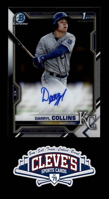 2021 BOWMAN CHROME AUTO DARRYL COLLINS Kansas City ROYALS | eBay