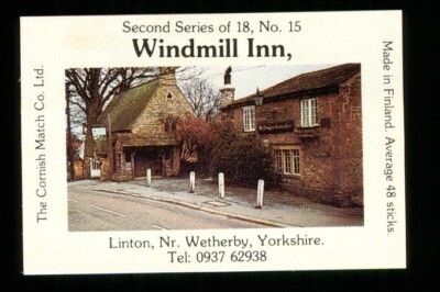 Matchbox label Pub Windmill Inn Linton nr Wetherby Yorkshire ME1735 ...