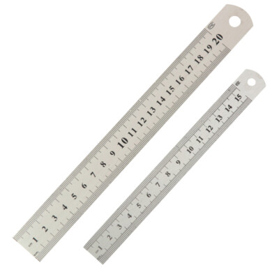 2pcs Machinist Engineer Ruler Set Stainless Steel Metal Rulers 12 Inch ...