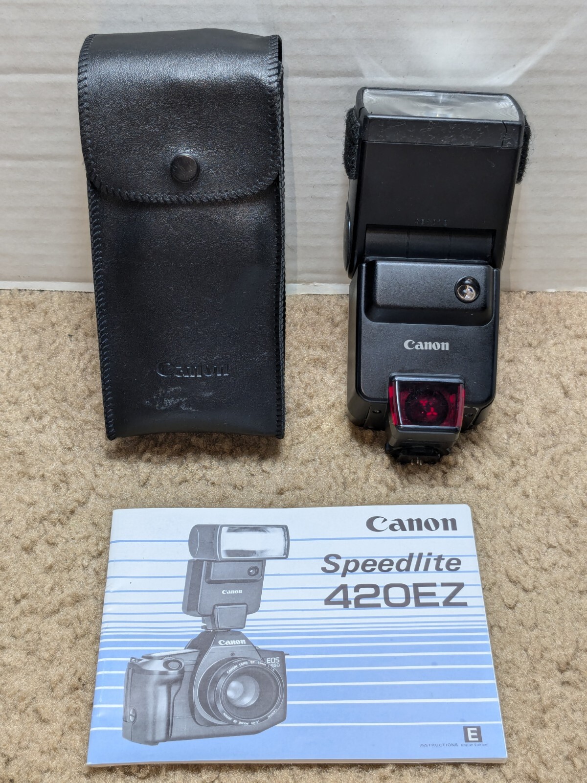 CANON Speedlite 420EZ Shoe Mount Camera Flash with Case And Manual | eBay