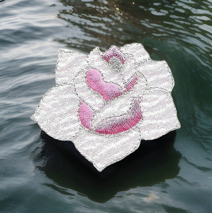 Pink Rose Patch Cut out Iron on Sew on 2" x 1 3/4" Lot of 2 | eBay