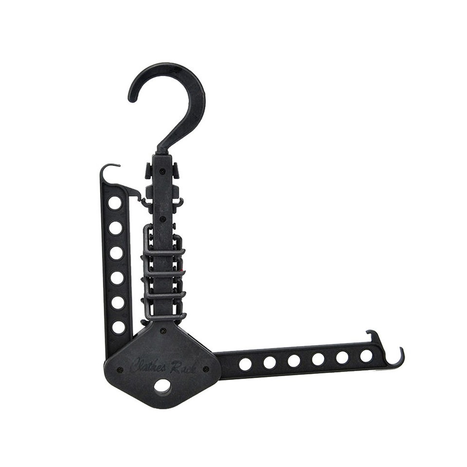 Multi-functional Folding Clothes Hanger Plastic Foldable Space Saving ...