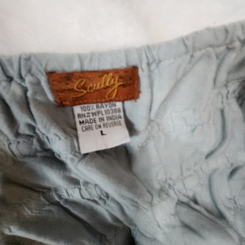 Scully Western Dress Sleeveless Blue Embroidery Flowy Bohemian Gypsy Sz ...