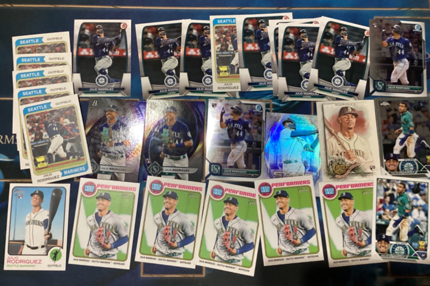 Julio Rodriguez (29) Card Lot - Rc bowman Rookie Cups - Seattle ...
