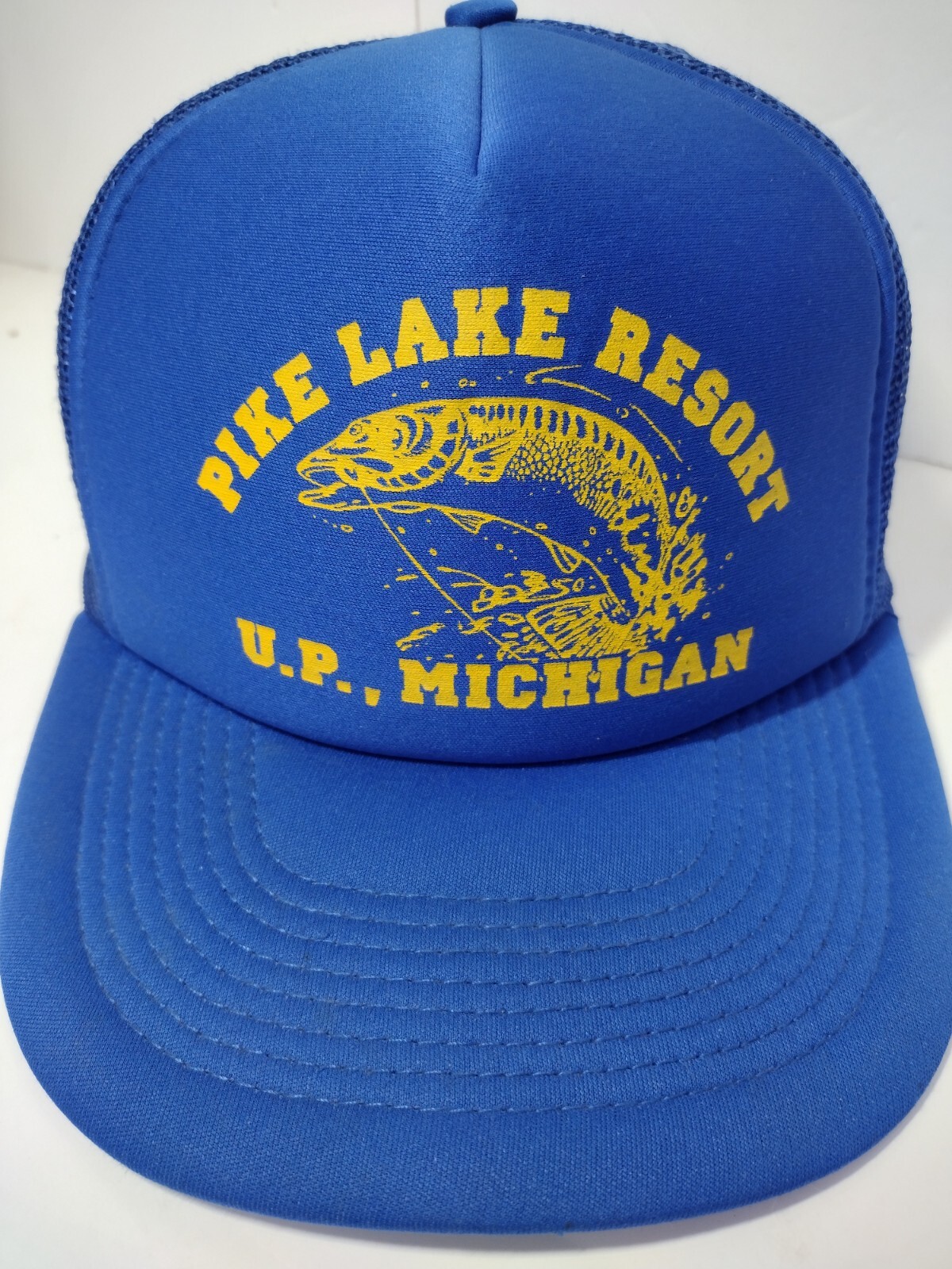 Vintage Trucker Snapback 'Pike Lake Resort UP Michigan' nissin cap hat ...