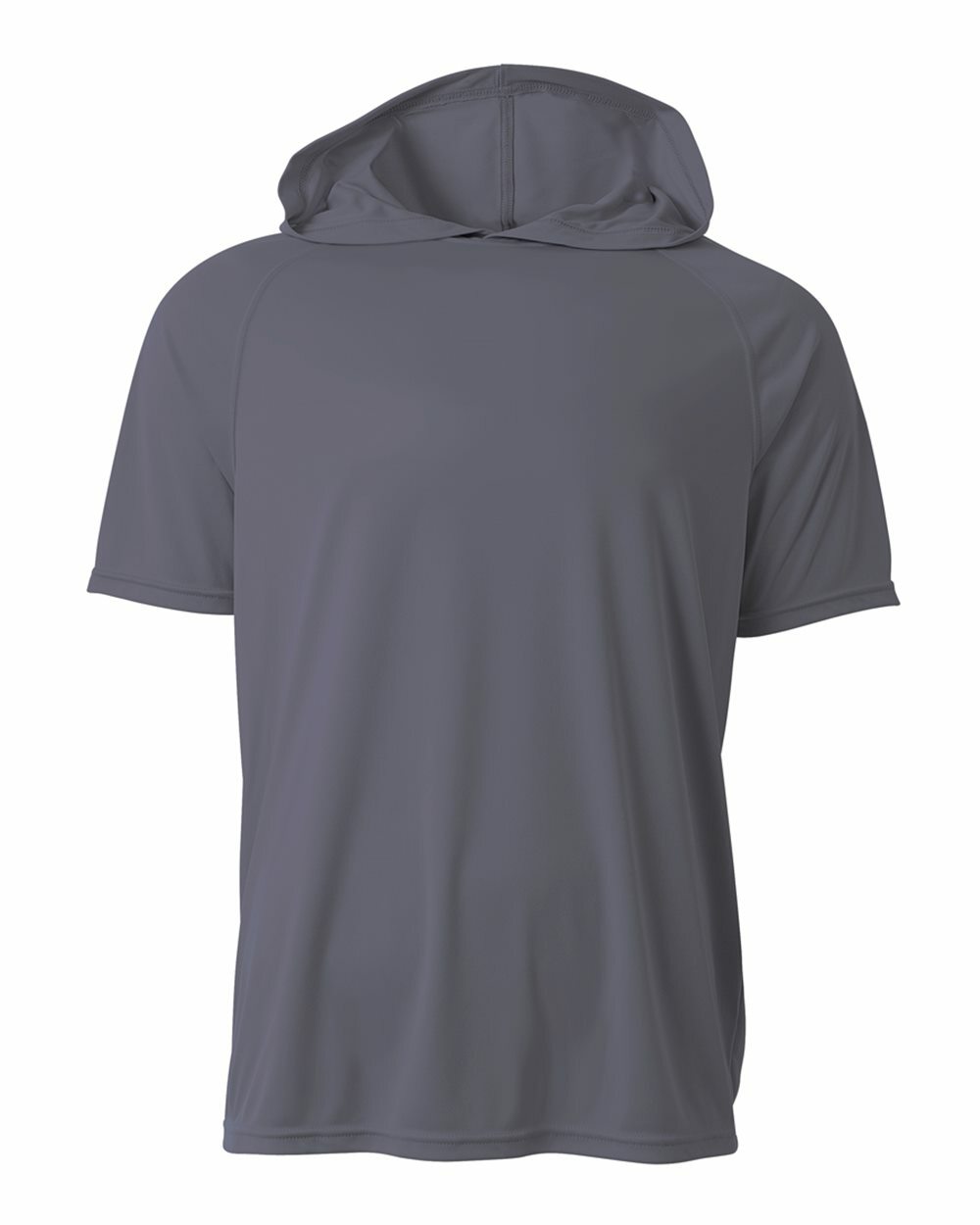 A4 Mens 4oz. Micro Poly Interlock Short Sleeves Hooded T-Shirt N3408 S ...