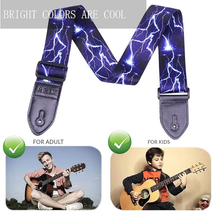 Electric Acoustic Guitar Strap Adjustable Soft For Guitar Belt Rock ...