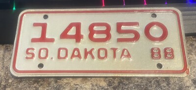 1988 South Dakota motorcycle license plate. Unused Great Condition! | eBay