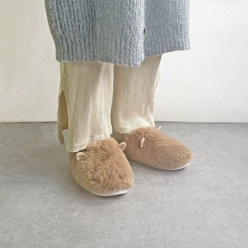 Cat Ears Indoor Slippers Winter Warm Shoes Indoor Slides Living Room ...