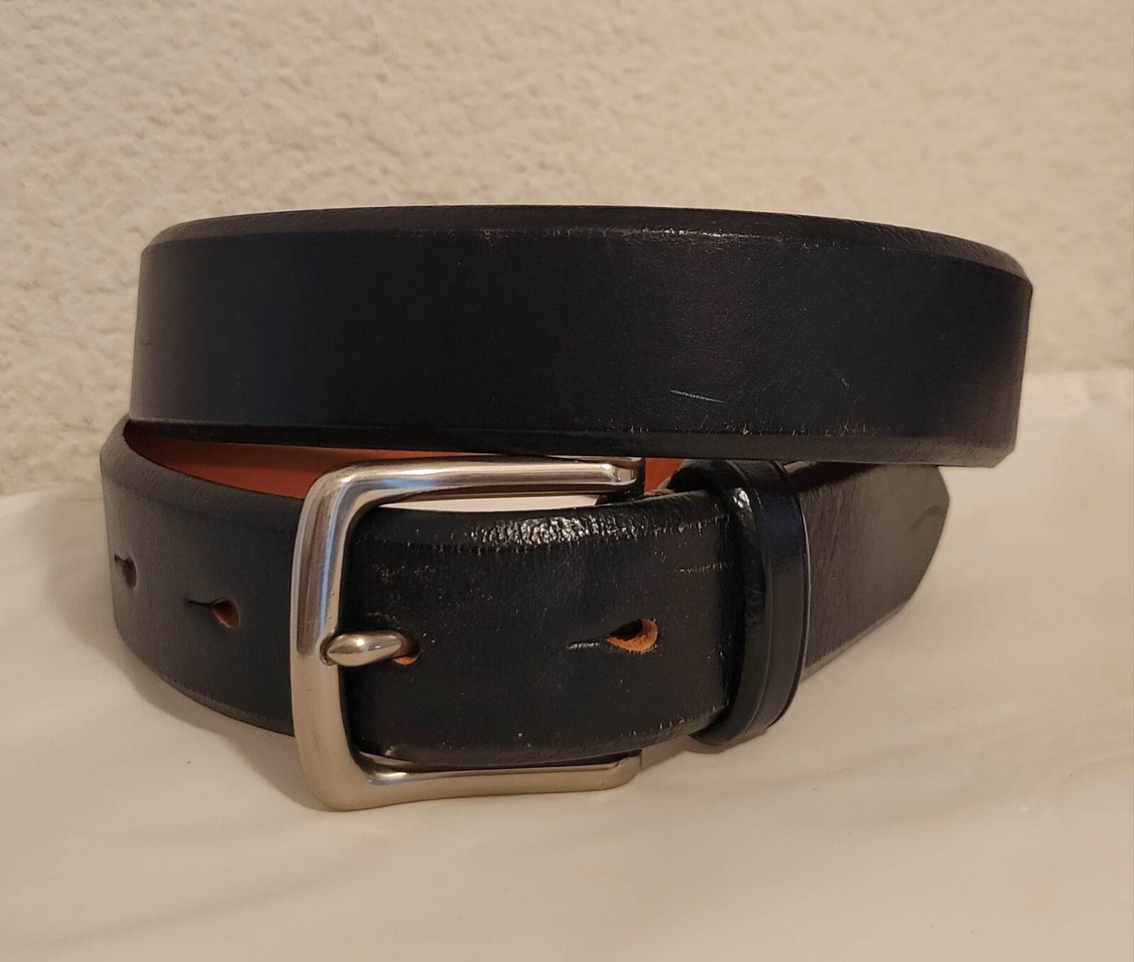 Volpi Concerie Black Leather From Italy Belt Size 32 Black | eBay