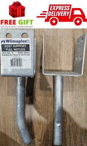 x2 Wilmaplex 200 x 90mm M10 Full Stirrup Solid Stem Post Anchor Post ...
