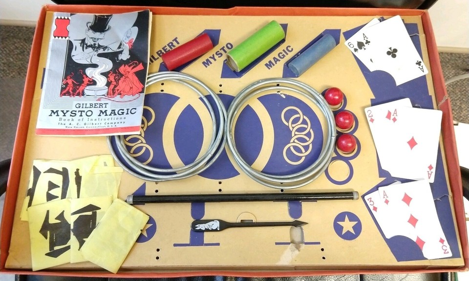 Vintage Gilbert Mysto Magic Exhibition Set, 1938, Awesome Graphics! | eBay