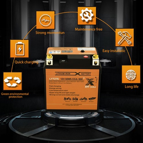 LYTZ7S Lithium BATTERY 12V 60Wh Fit Yamaha 600cc YZF-R6 Excl. R6S 2017 ...