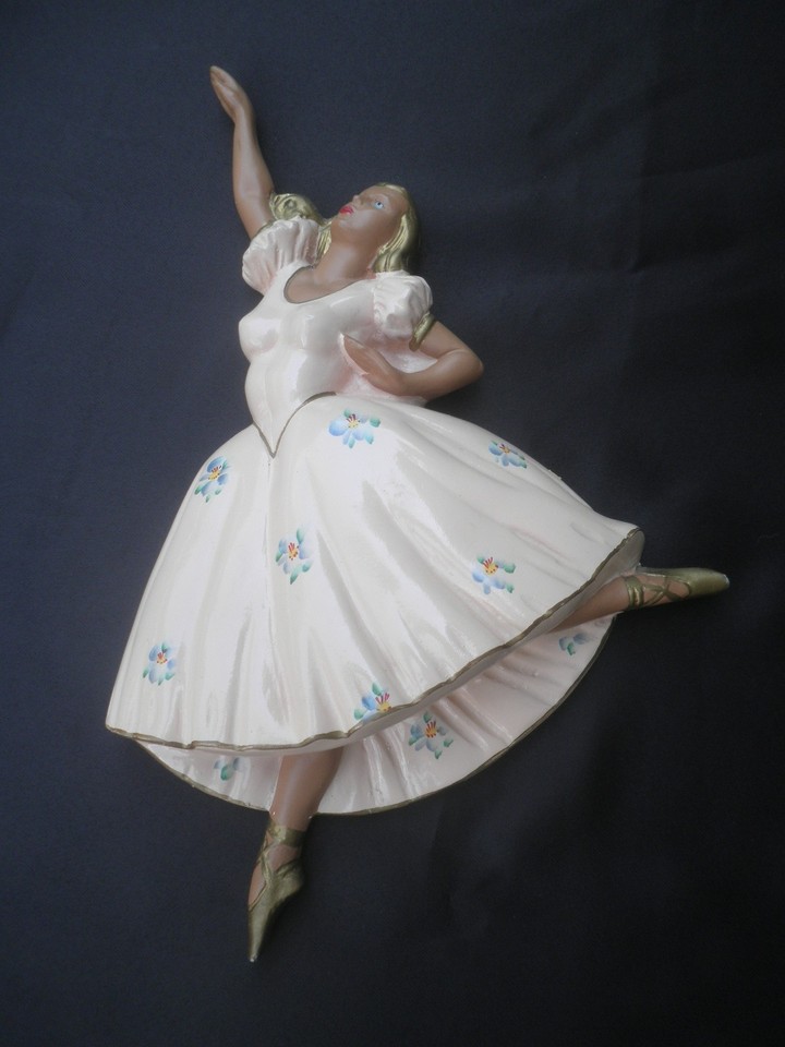 1950'S Alexander Backer Hand Painted 14" Chalkware Ballerina With ...