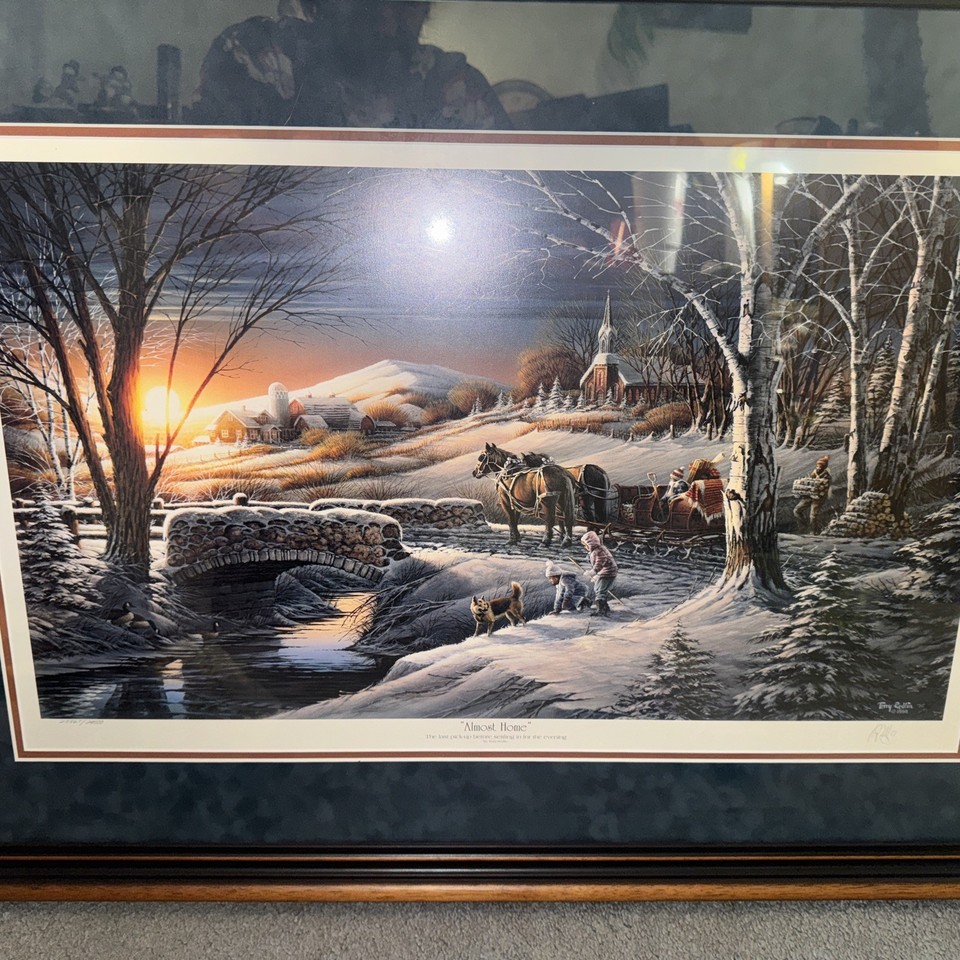 Terry Redlin “Almost Home” 23367/29500 Artist Signed Framed And Matted ...