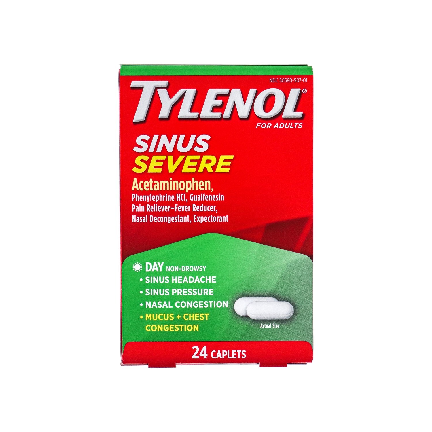 Tylenol Sinus Daytime - Congestion & Pain Severe 24 Caps | eBay