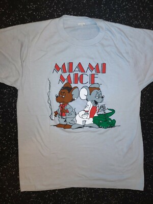 1980s MIAMI MICE Parody Shirt Screen Stars Large MIAMI VICE Don Johnson ...