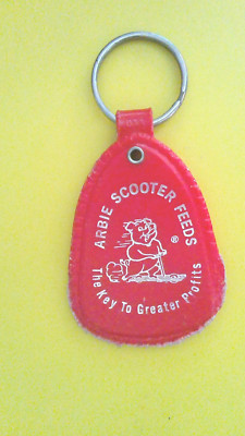 Able Scooter Feeds keychain. Pig On Scooter. key chain ring tag | eBay