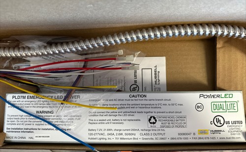 ⚡️Dual Lite Hubbell PLD7M Emergency LED Driver 120/277V⚡️ | eBay