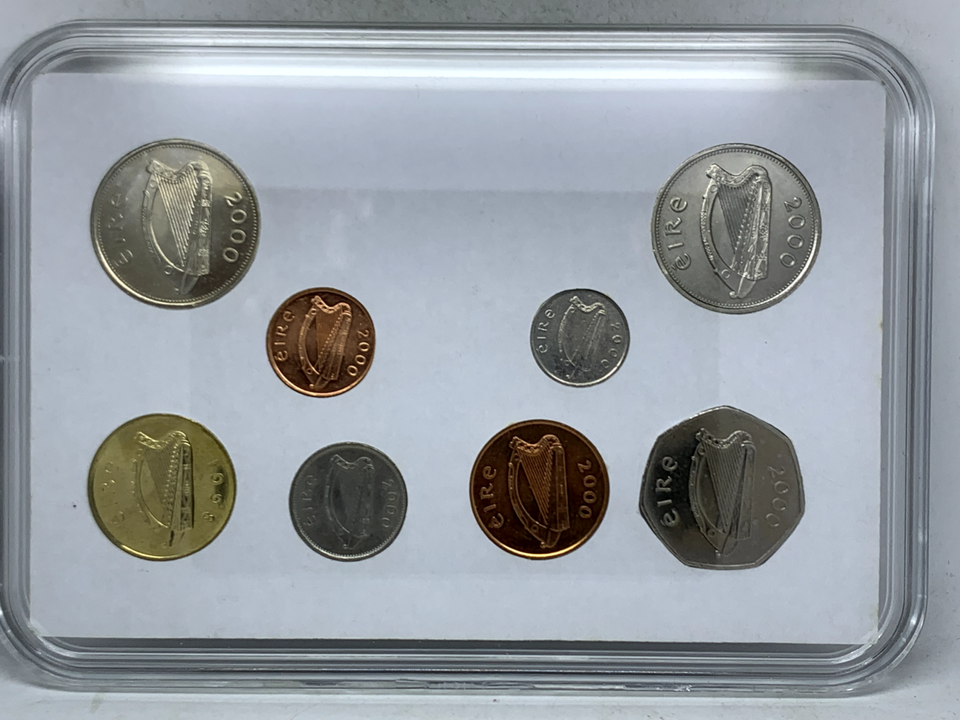 Ireland £1 Pound - 1p Millennium Beautiful Uncirculated Coin Set in ...