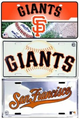 SAN FRANCISCO GIANTS License Plate, MLB Baseball Team Metal Auto Sign ...