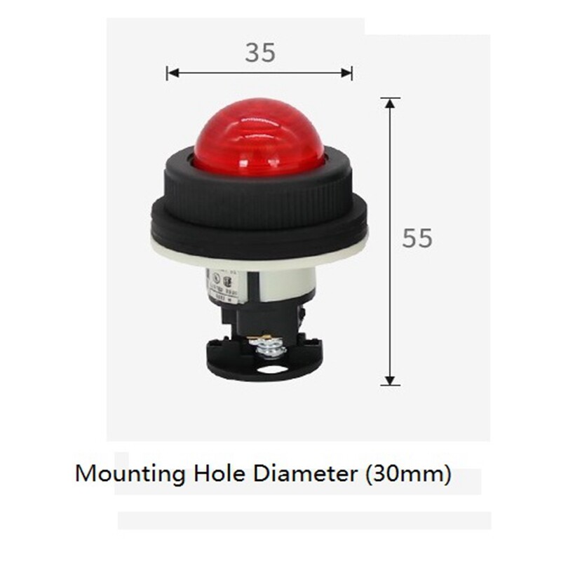 Signal light DR30DOL-E3R indicator light 30mm Red Green LED spherical ...