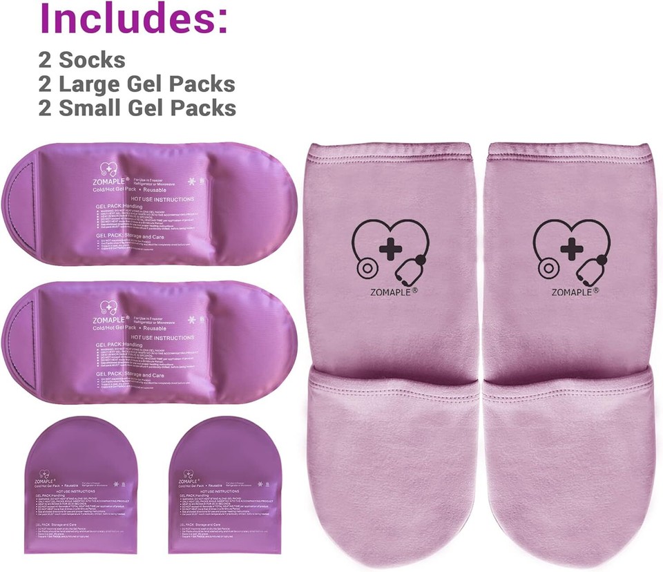 Cold Therapy Socks for Women and Men - Ice Pack Cooling Socks for ...