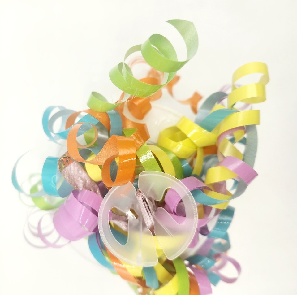 U Fill Em Party Trinket Container w/ Curly Ribbons, Balloon Holder ...