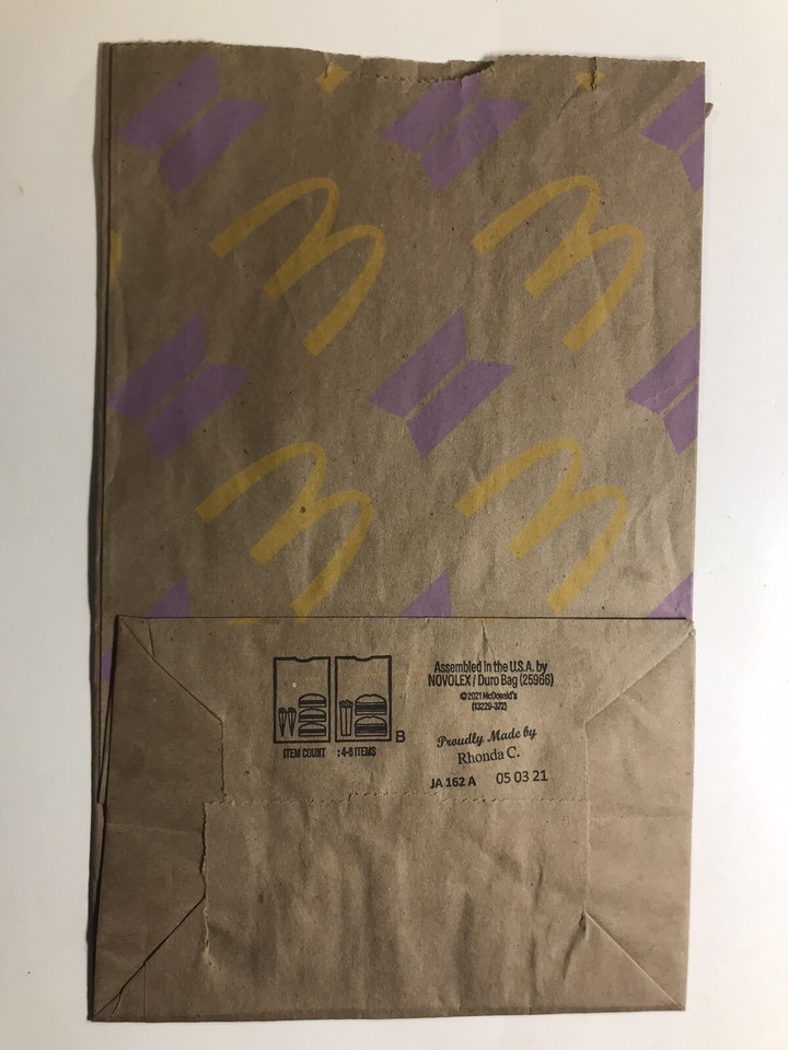 BTS Mcdonald’s Bag Limited Edition Logo Collectible Brown Paper “The ...