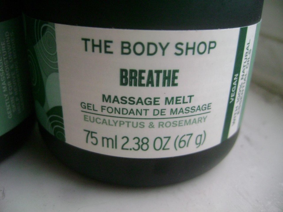 THE BODY SHOP BREATHE MASSAGE MELT eucalyptus & rosemary 2x75ml | eBay UK