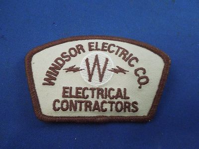 Windsor Electric Co Electrical Contractors Iron On Patch-Trucker Hat ...